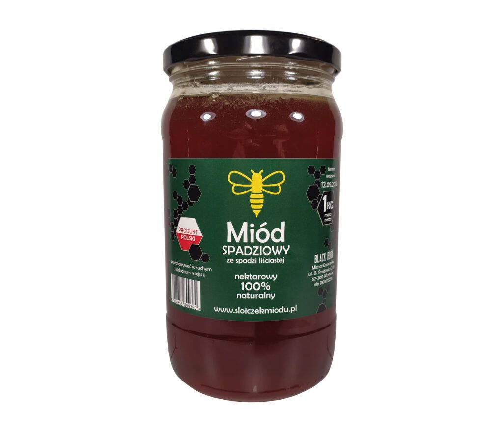 Miód Spadziowy ze spadzi liściastej 1 kg - sloiczekmiodu.pl